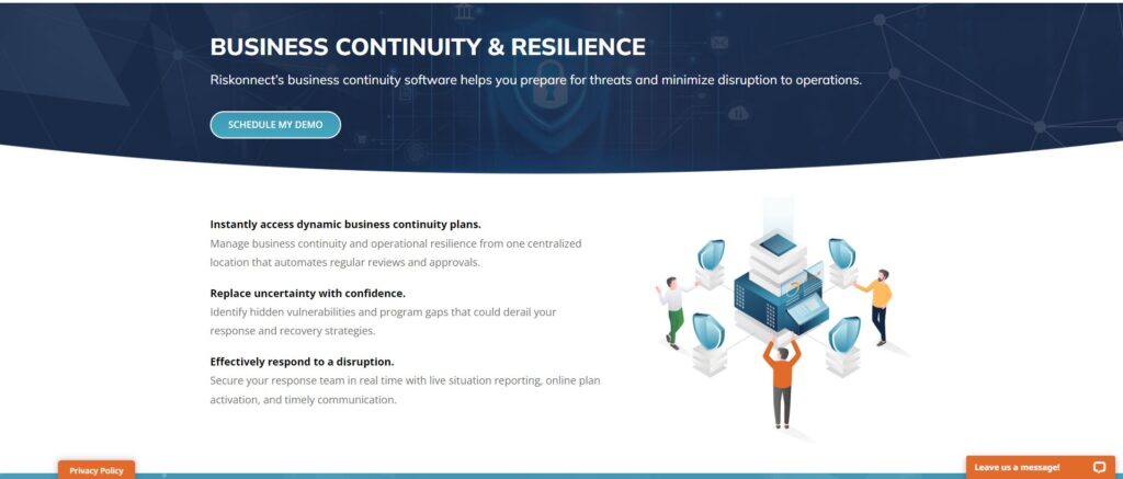 Software de Continuidad de Negocio · Riskonnect