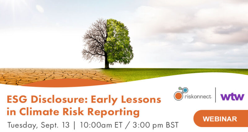Esg Disclosure Early Lessons In Climate Risk Reporting · Riskonnect